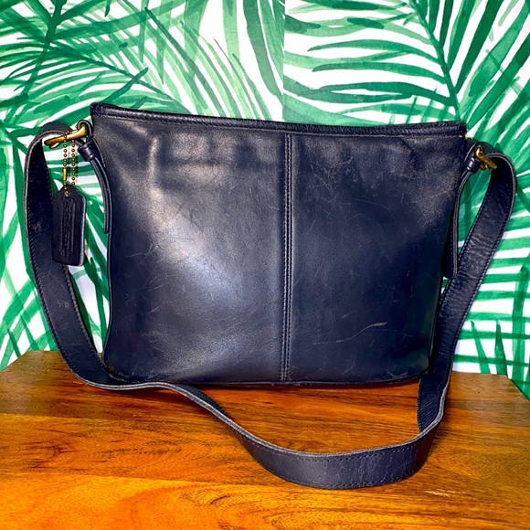 Coach | Bags | Vintage Coach Worth Blue Leather Shoulder Bag 443 Usa ...